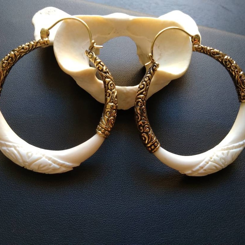 Bone Earrings - Etsy