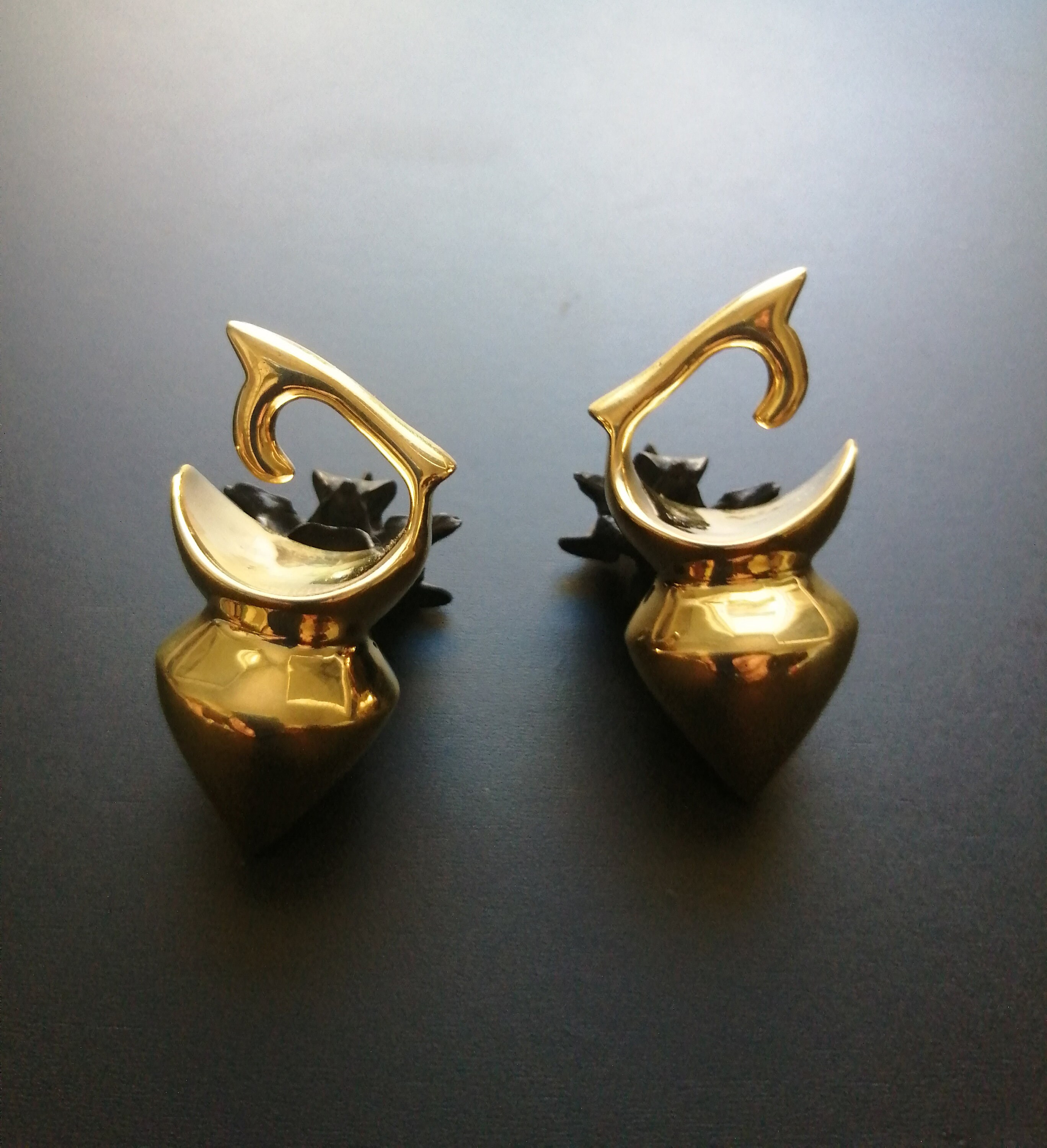 Tribal Ethnic Brass Ear Weights- 8mm- 0ga- Body Modification- Unisex ...