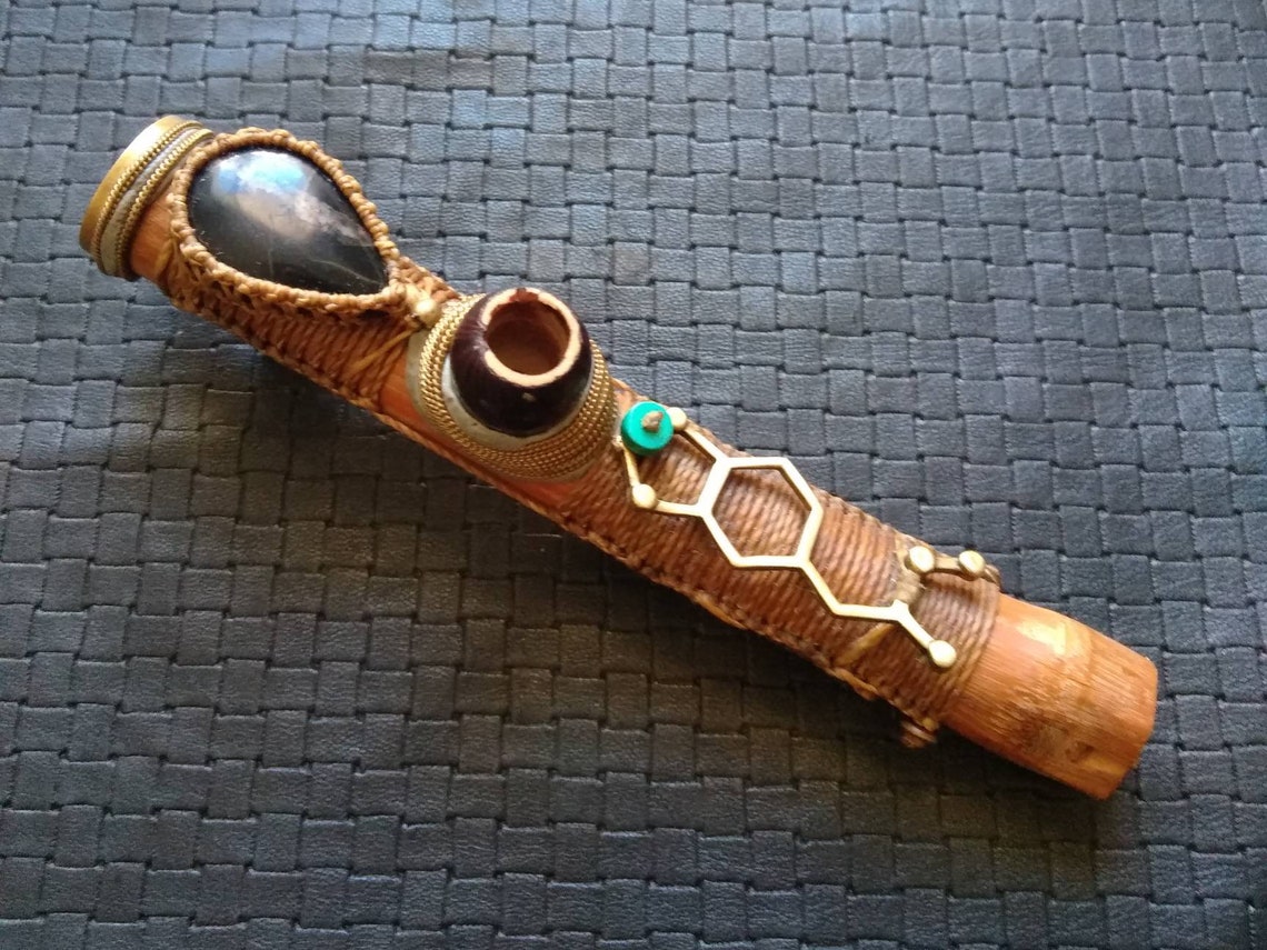 Mdma Molecule Smoking Pipe Black Onyx Nepalese Old | Etsy