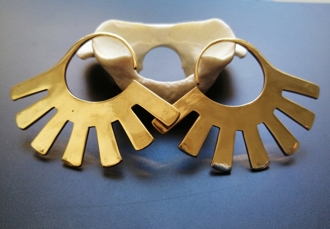 Mapuche Brass Ear Weights- 1.6mm- Ear Expanders- Unisex- Alternative ...