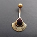 Tribal Ethnic Belly Piercing in Brass with Onyx Stone Gypsy Jewelry ...