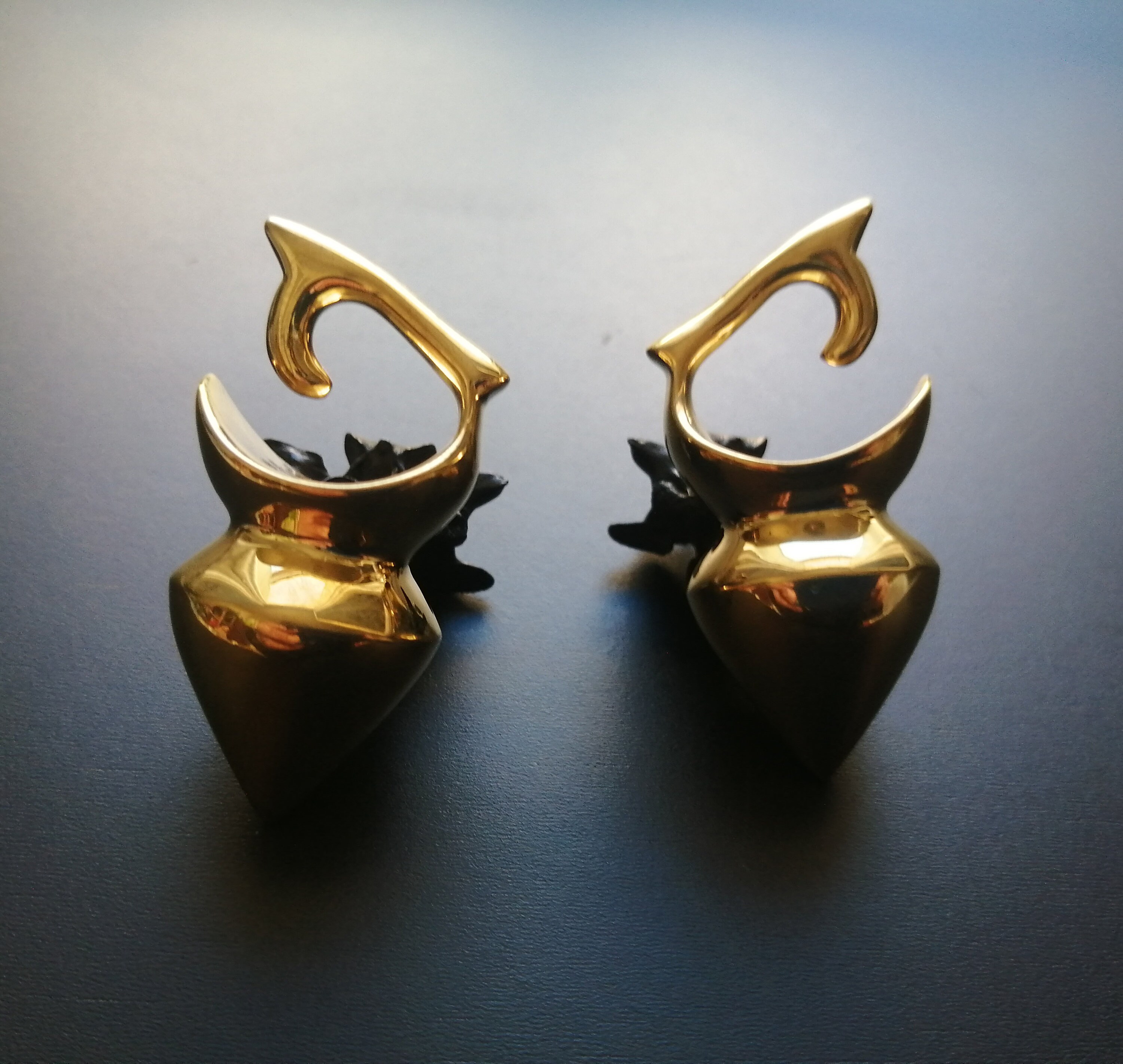 Tribal Ethnic Brass Ear Weights- 8mm- 0ga- Body Modification- Unisex ...