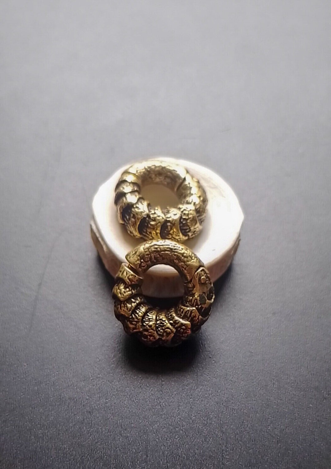 Croco Scale Brass Ear Weights- 4mm- 6ga- Ear Expanders- Unisex- Stretch ...