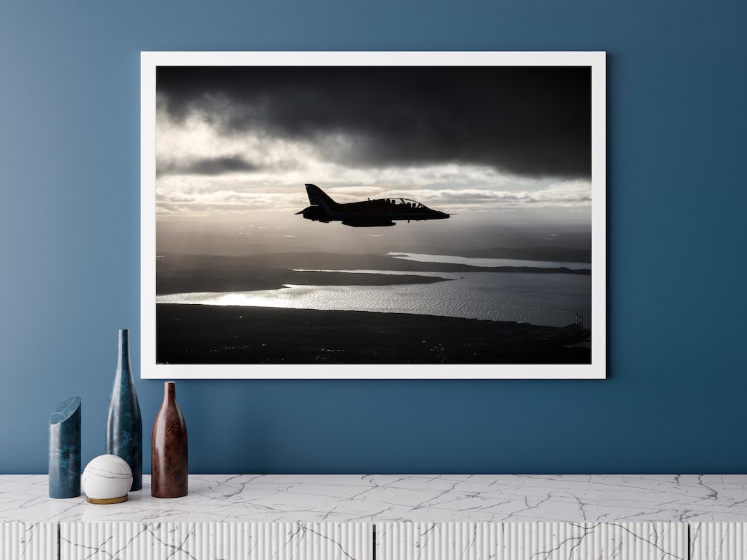 RAF Red Arrows Hawk T1 Silhouette | Photo Print | Military | Aircraft ...