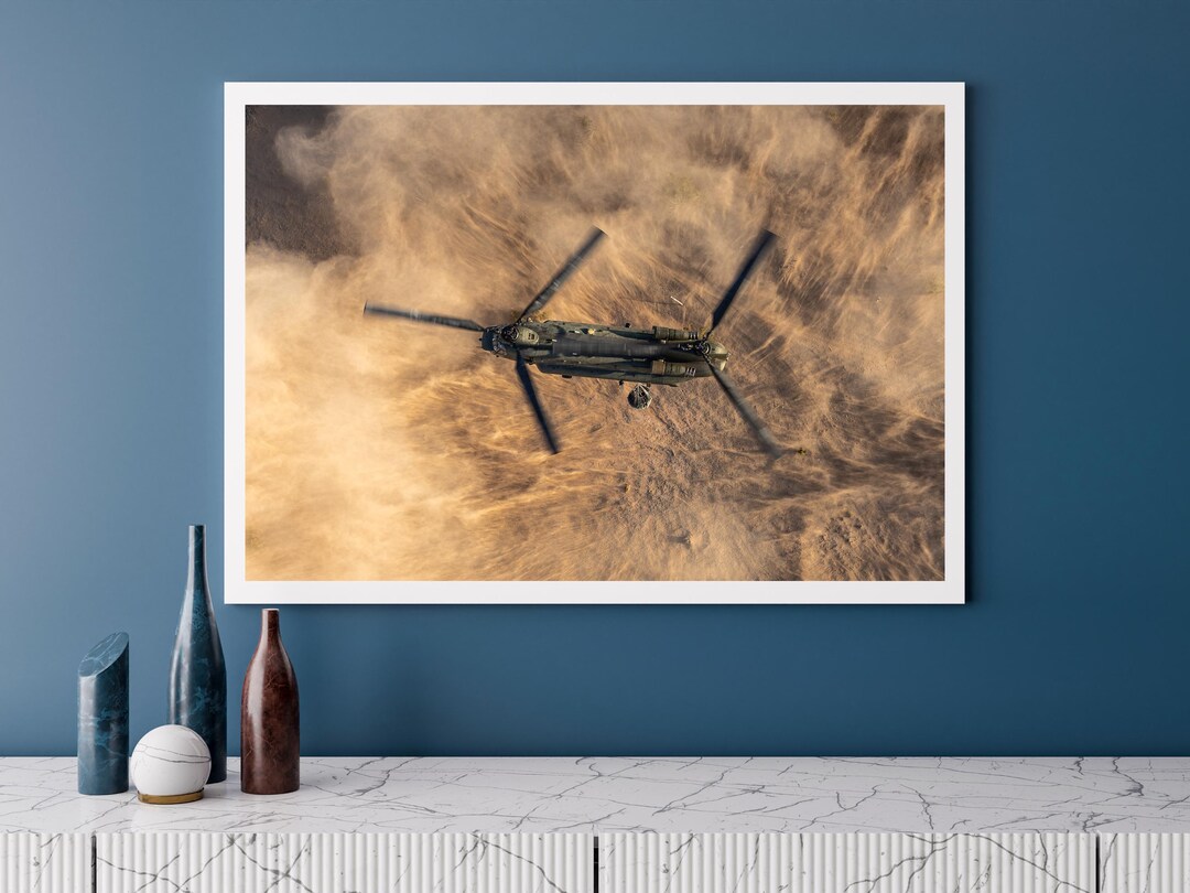 RAF Chinook Over the Desert | Photo Print | Military | Helicopters ...