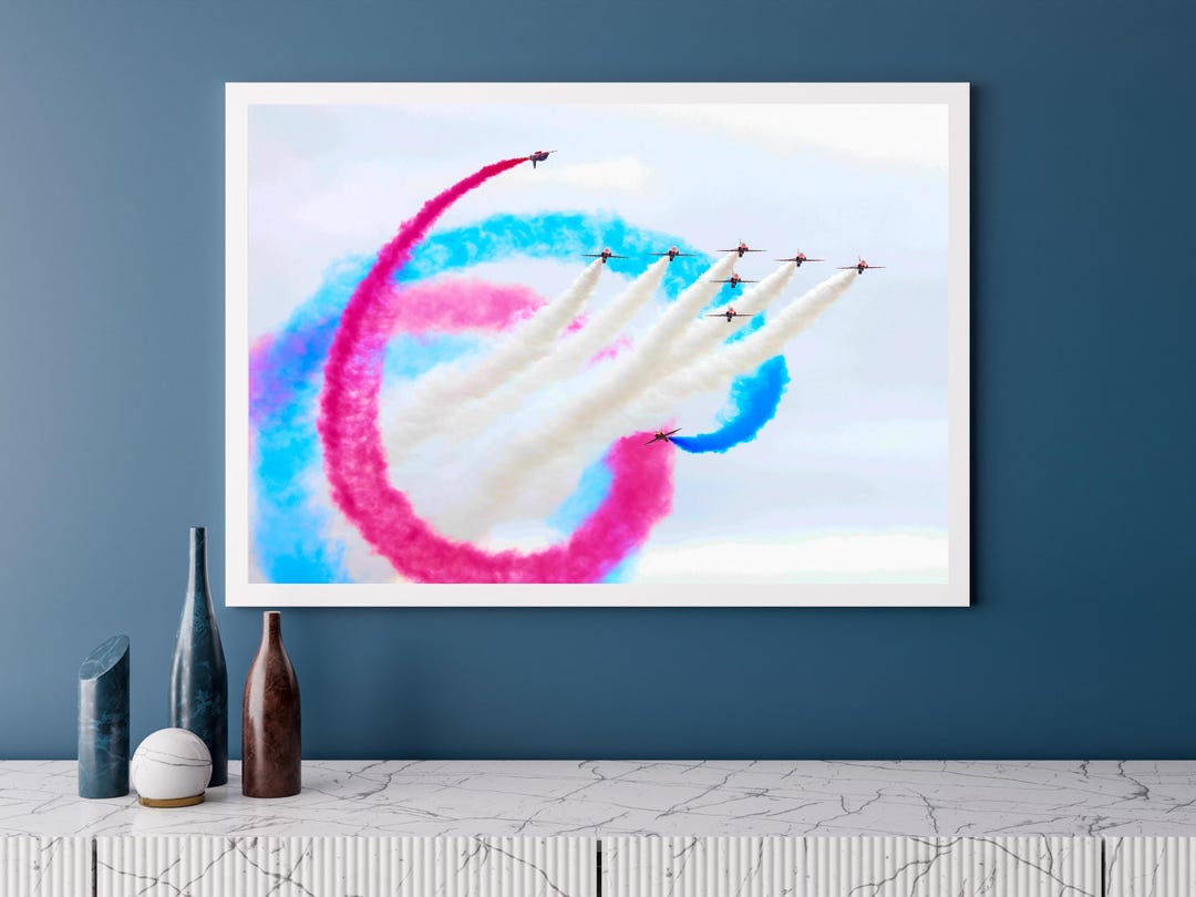 RAF Red Arrows Display | Photo Print | Military | Aircraft | Royal Air ...