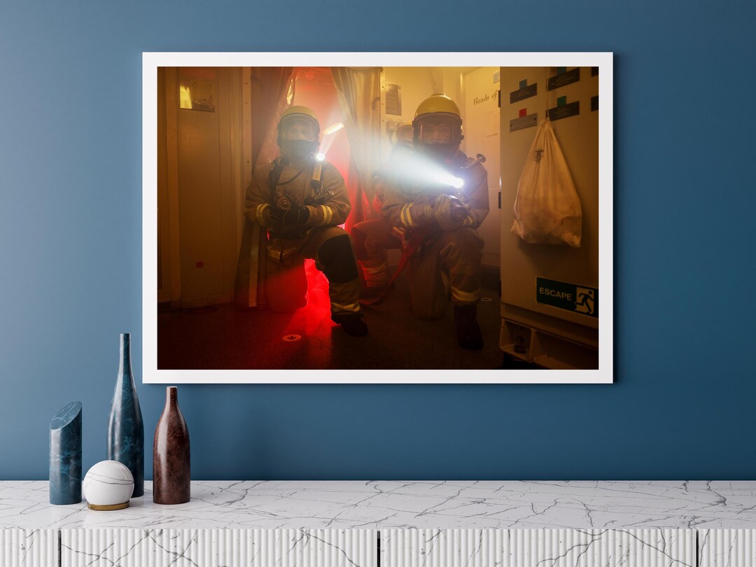 Royal Navy Sailors Firefighting Photo Print Military Royal Navy Wall ...