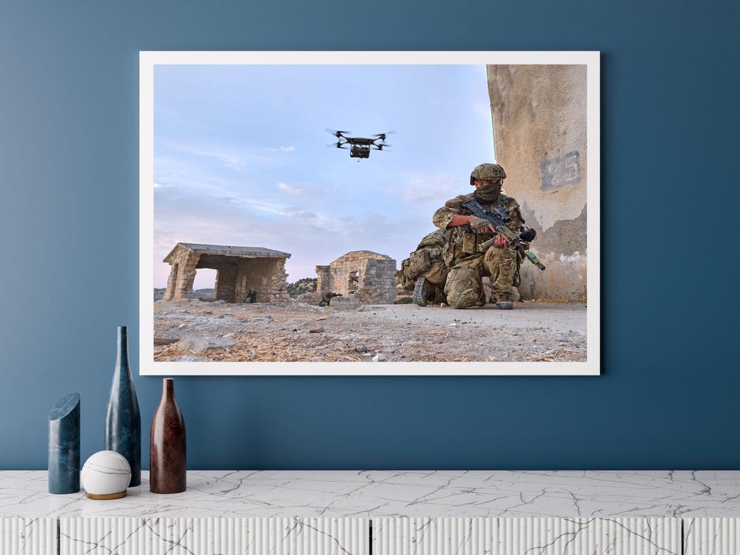 Royal Marine Commando With Drone | Photo Print | Military | 40 Commando ...