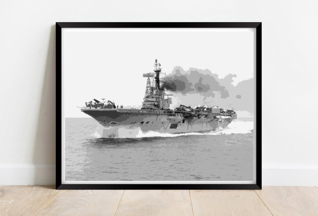 HMS Centaur Royal Navy Centaur Class Aircraft Carrier Digital Artwork ...