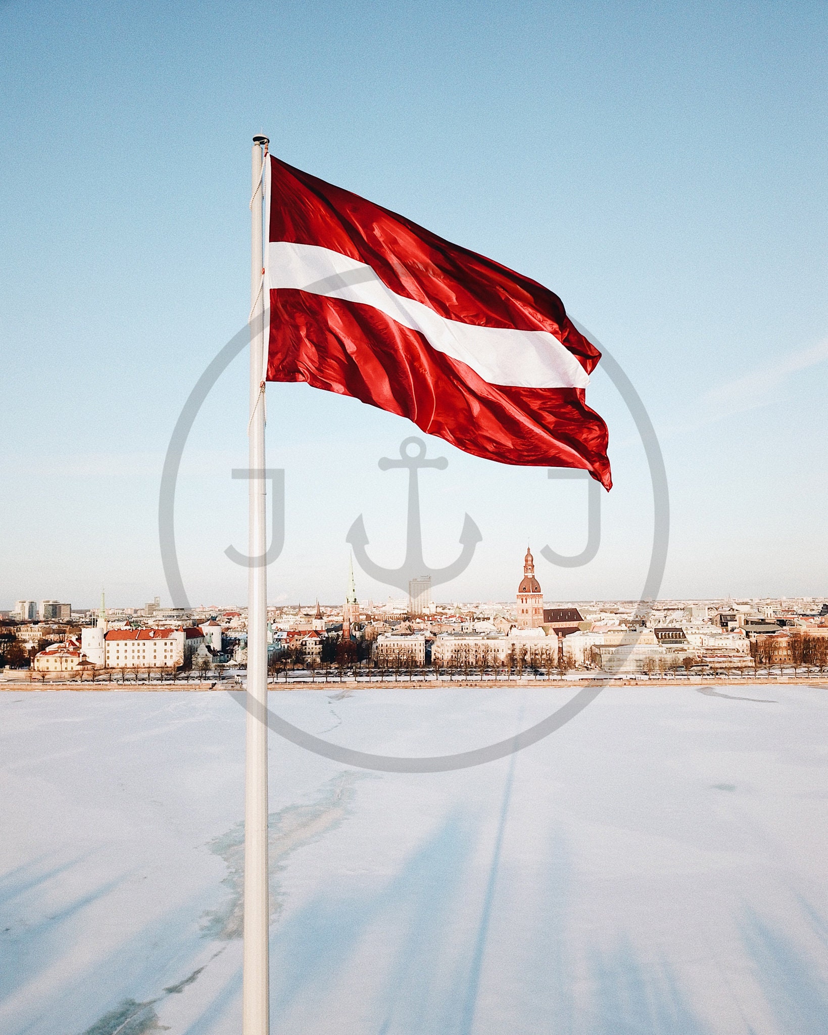 Riga Capital of Latvia and Latvian Flag Limited Edition Print ...