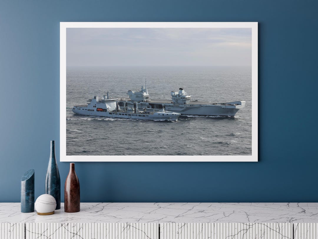 RFA Tidespring RAS With HMS Prince of Wales | Photo Print | Military ...