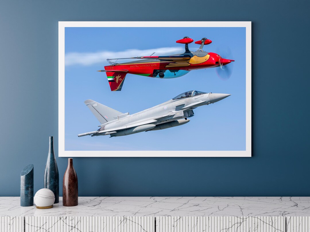 RAF Typhoon and Royal Jordanian Falcons Aircraft | Photo Print ...