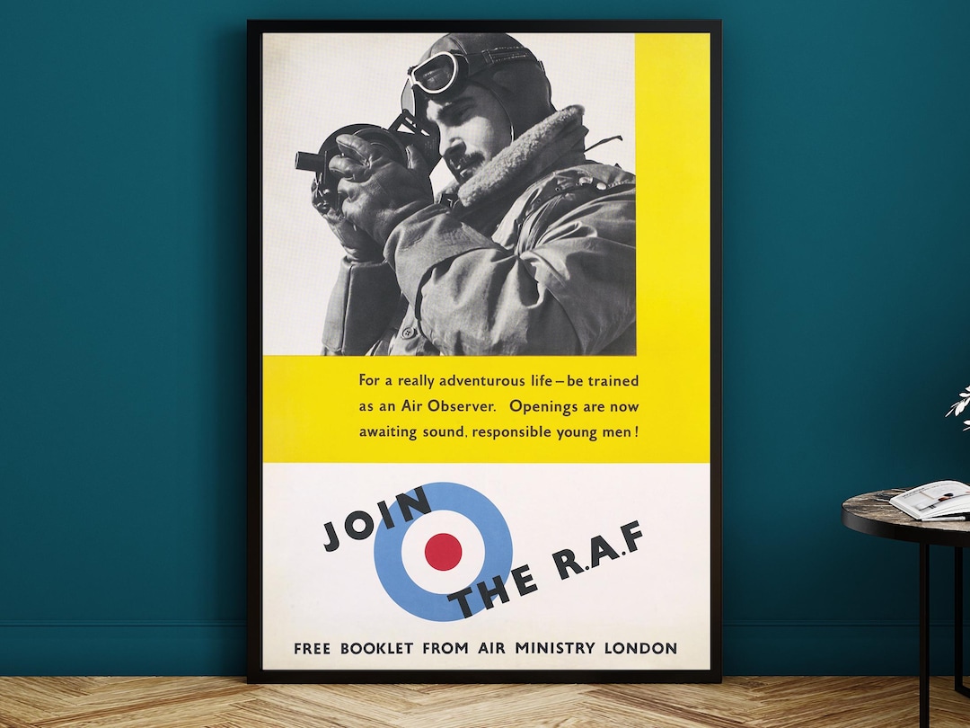 WWII RAF Recruitment Poster: Restored Vintage Wall Art Print - Etsy