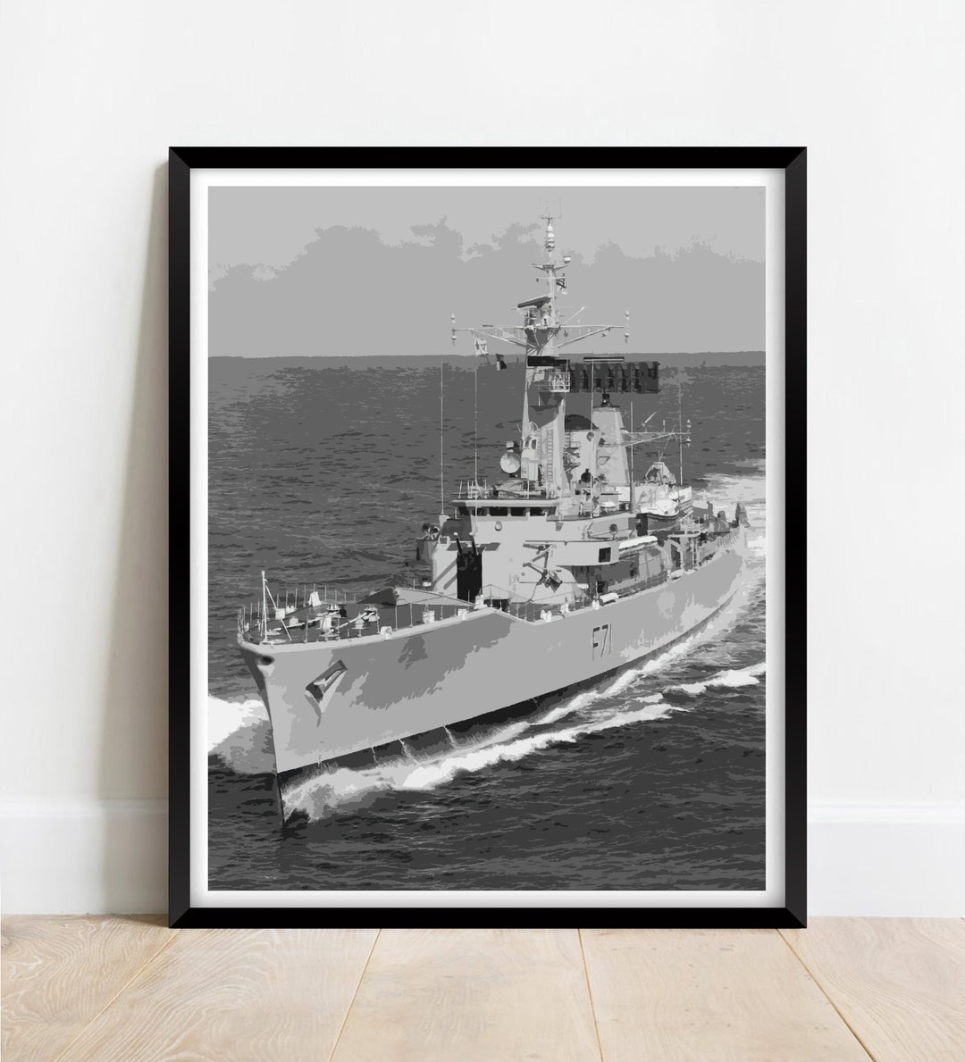 HMS Scylla Royal Navy Leander Class Frigate Military Digital Artwork ...