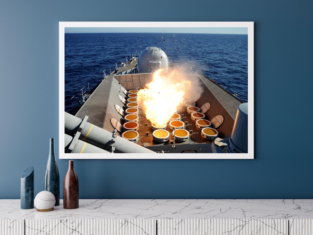 Royal Navy Type 23 Frigate Firing a Sea Wolf Missile | Photo Print ...