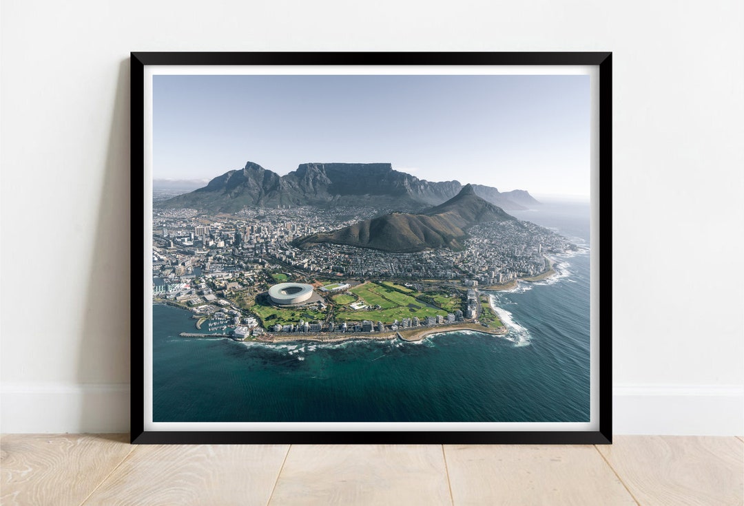 Cape Town and Table Mountain From Above Limited Edition Print ...