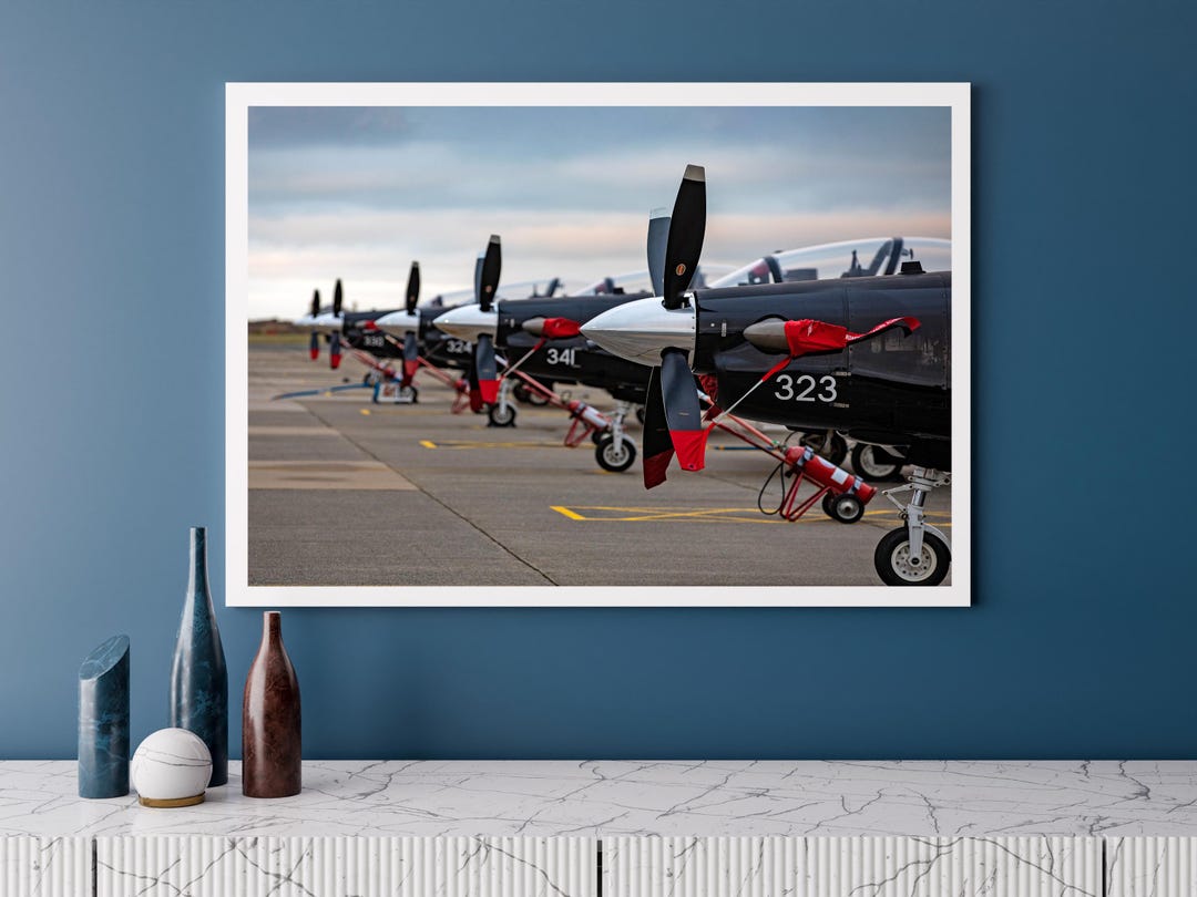 RAF Texan Aircraft Lined up | Photo Print | Military | Aircraft | Royal ...