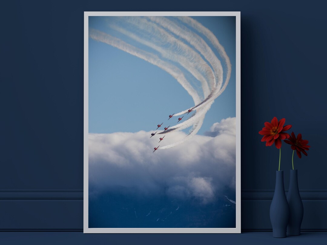 RAF Red Arrows in Flight | Photo Print | Military | Aircraft | Royal ...