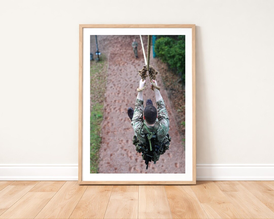 Royal Marine on the 'tarzan Course' at CTCRM Lympstone Photo Print ...