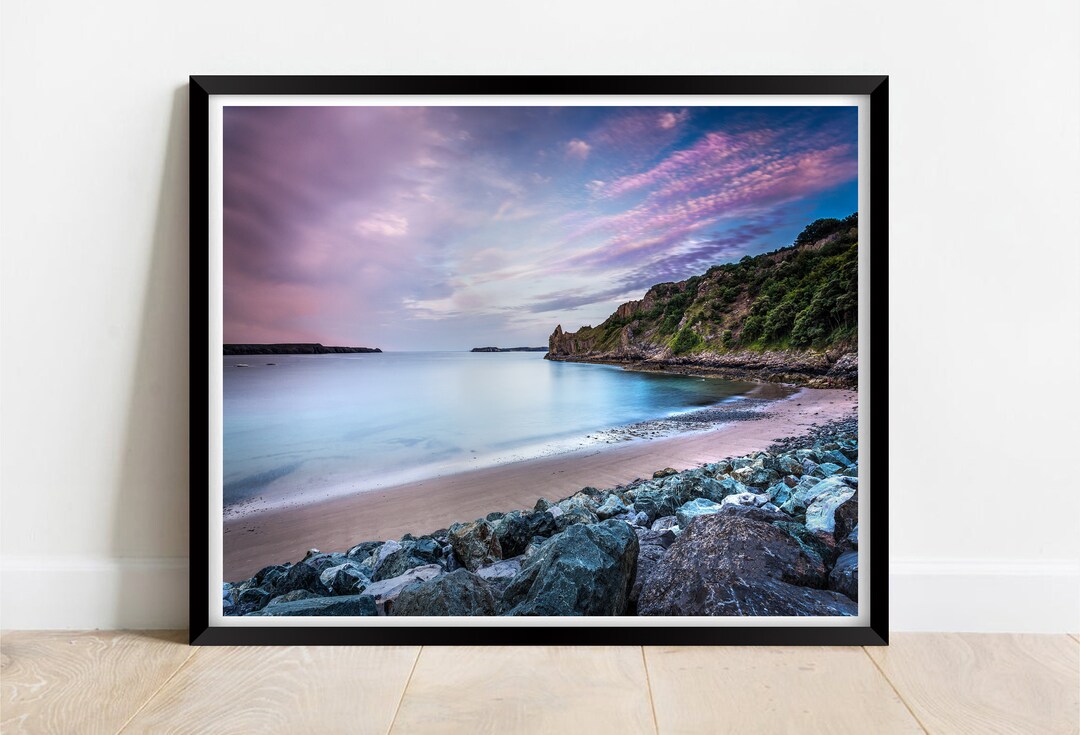 Lydstep Beach Tenby South Wales Limited Edition Print Landscape ...