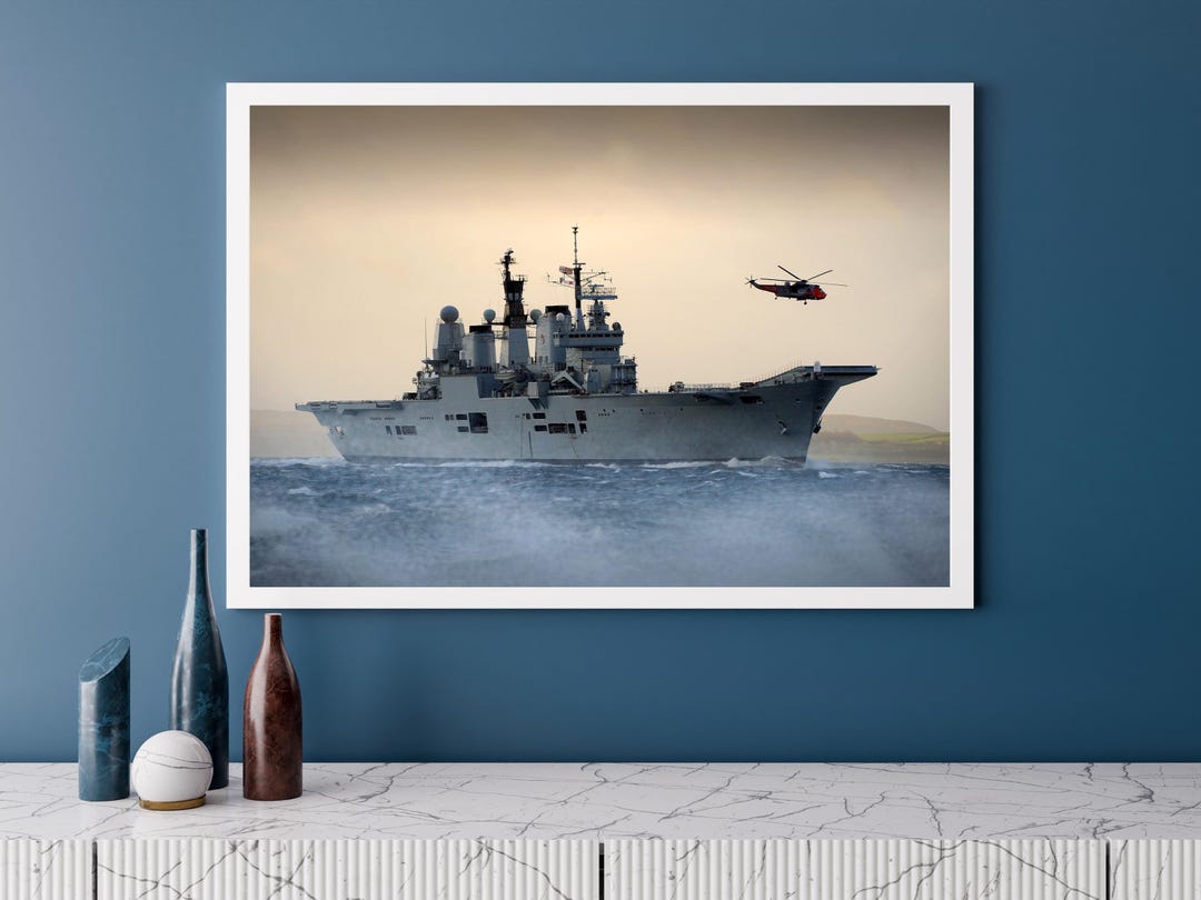 HMS Ark Royal (R07) Light Aircraft Carrier off Scotland | Photo Print ...