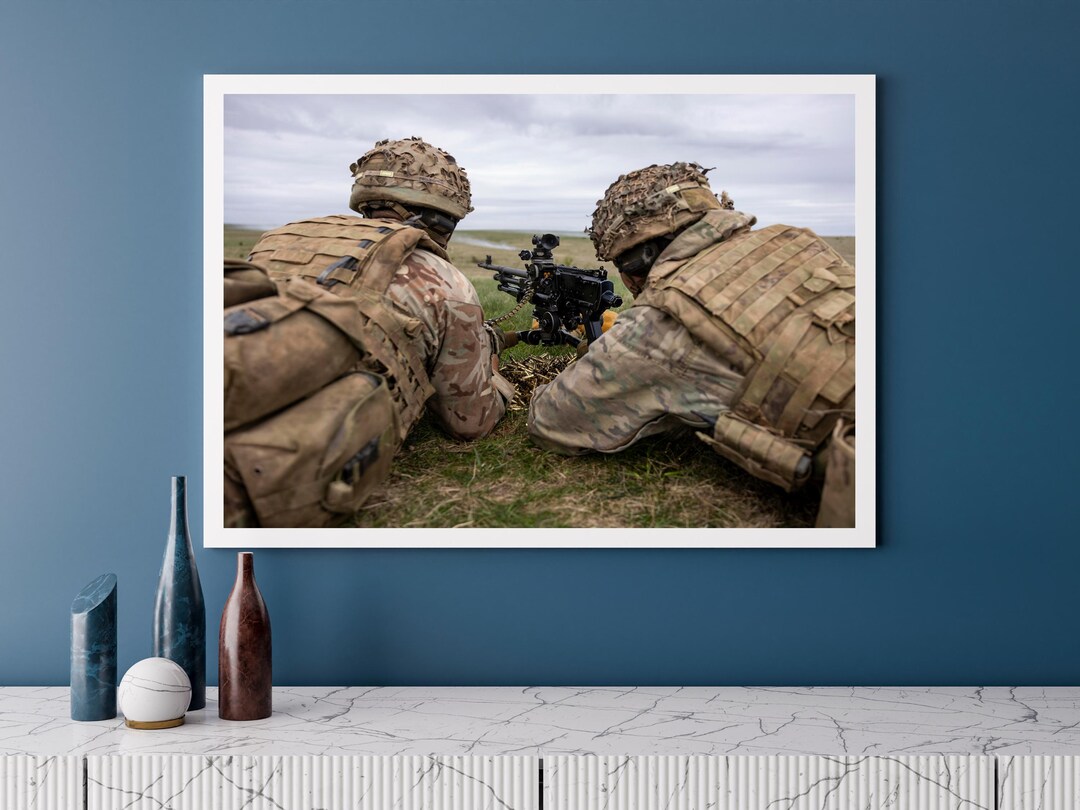 British Army Soldiers With a GPMG Photo Print Military British Army ...