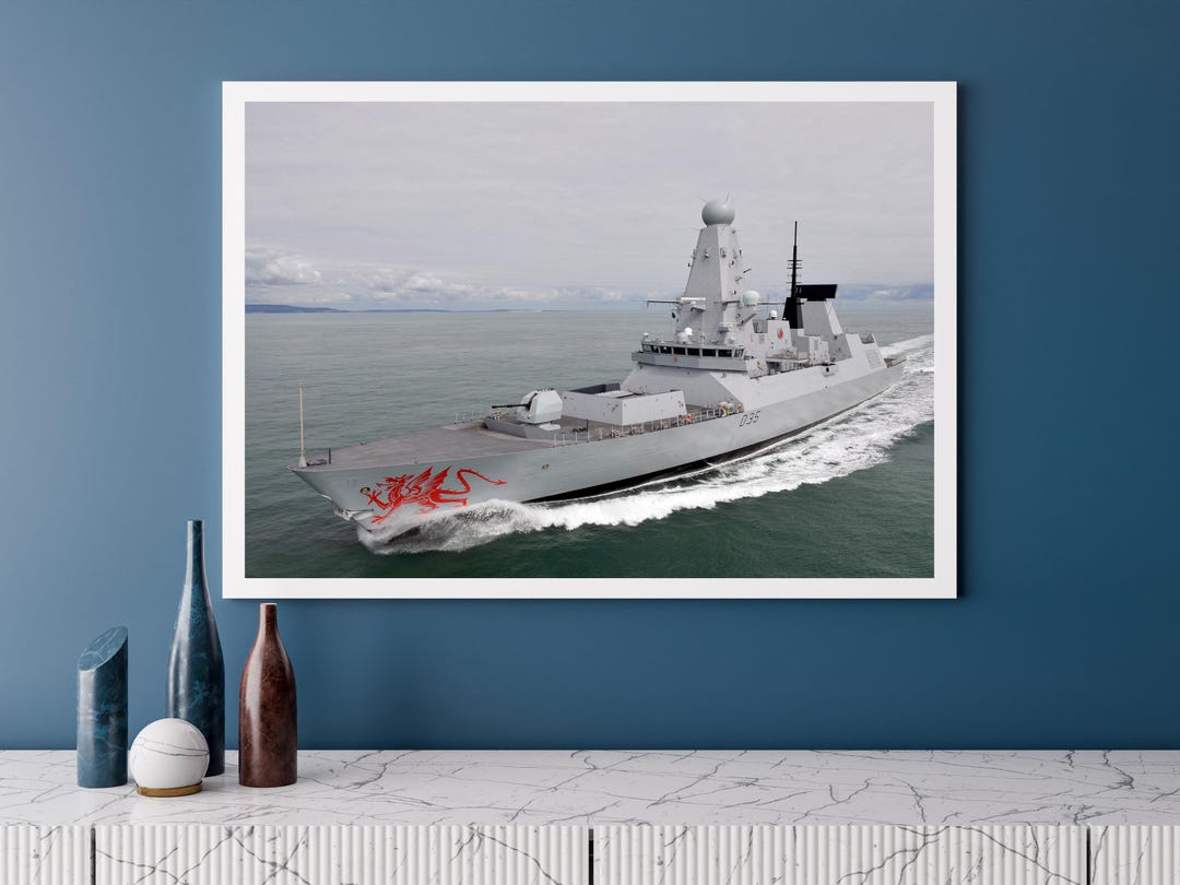 HMS Dragon Royal Navy Warship Photo Print: Military Wall Art - Etsy Canada