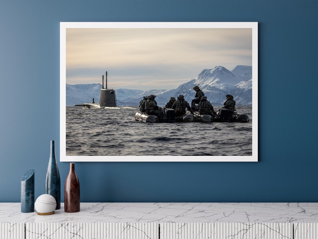 Royal Marines on Inflatable Raiding Craft | Photo Print | Military ...