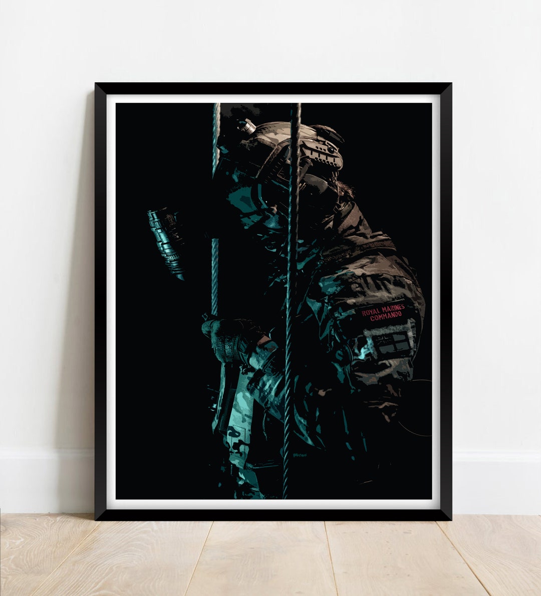 A Royal Marines Commando Portrait Military Digital Artwork Militaria ...