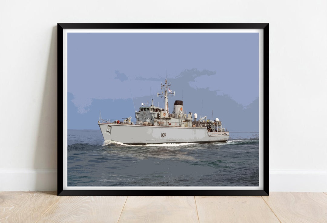 HMS Middleton Royal Navy Hunt Class Mine Countermeasures Vessel Digital ...
