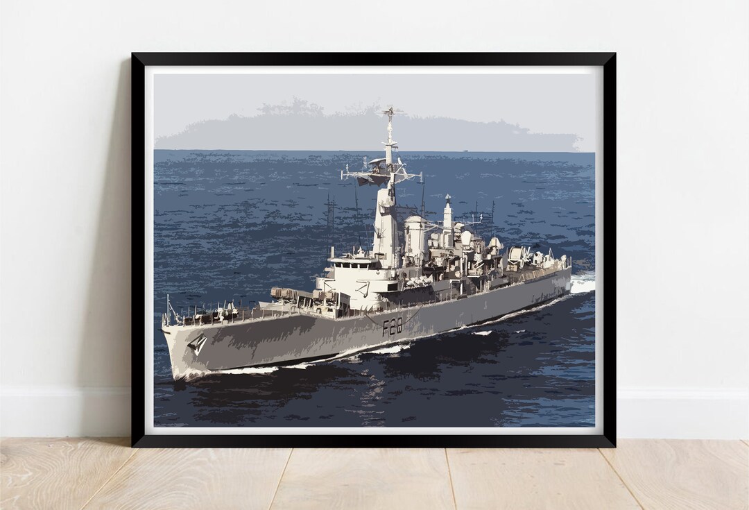 HMS Cleopatra Royal Navy Leander Class Frigate Military Digital Artwork ...