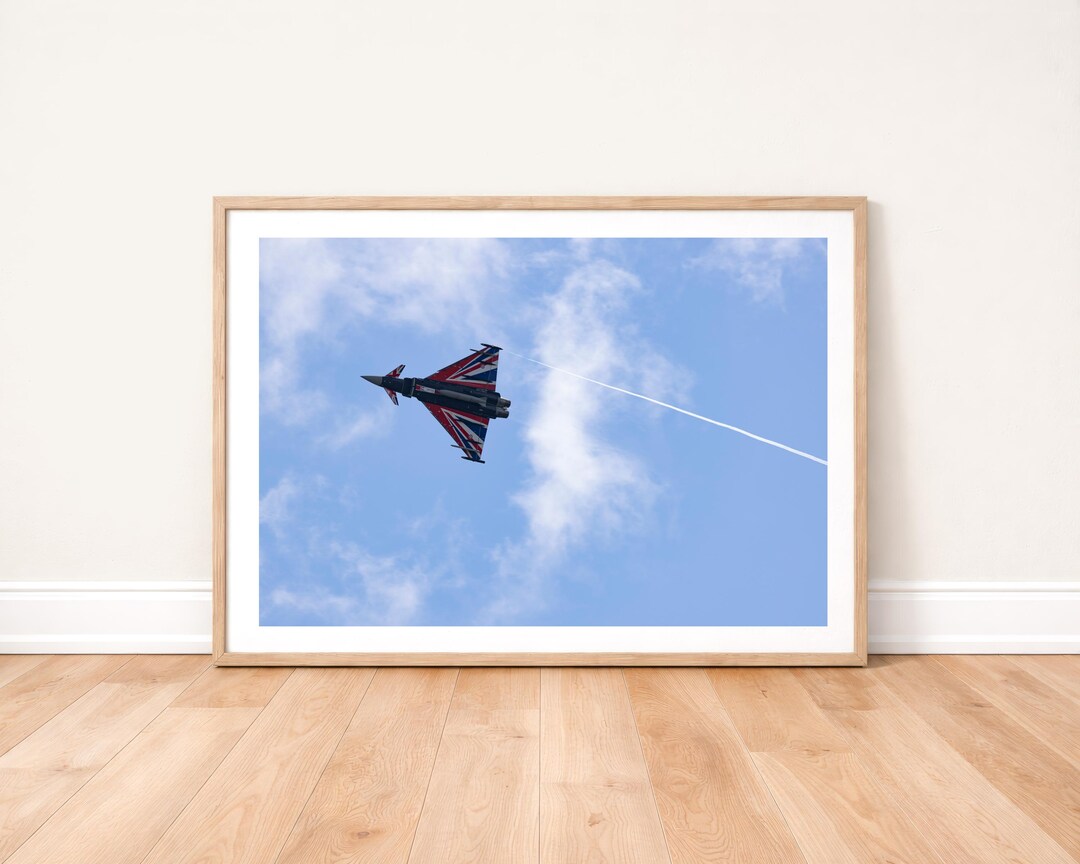 RAF Typhoon Jet With Union Jack Livery Photo Print: Military Aviation ...