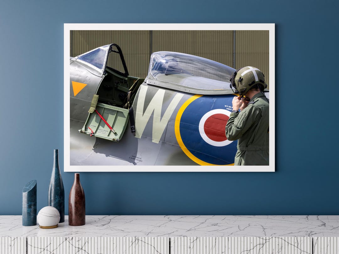 RAF Spitfire and Pilot | Photo Print | Military | Aircraft | Royal Air ...