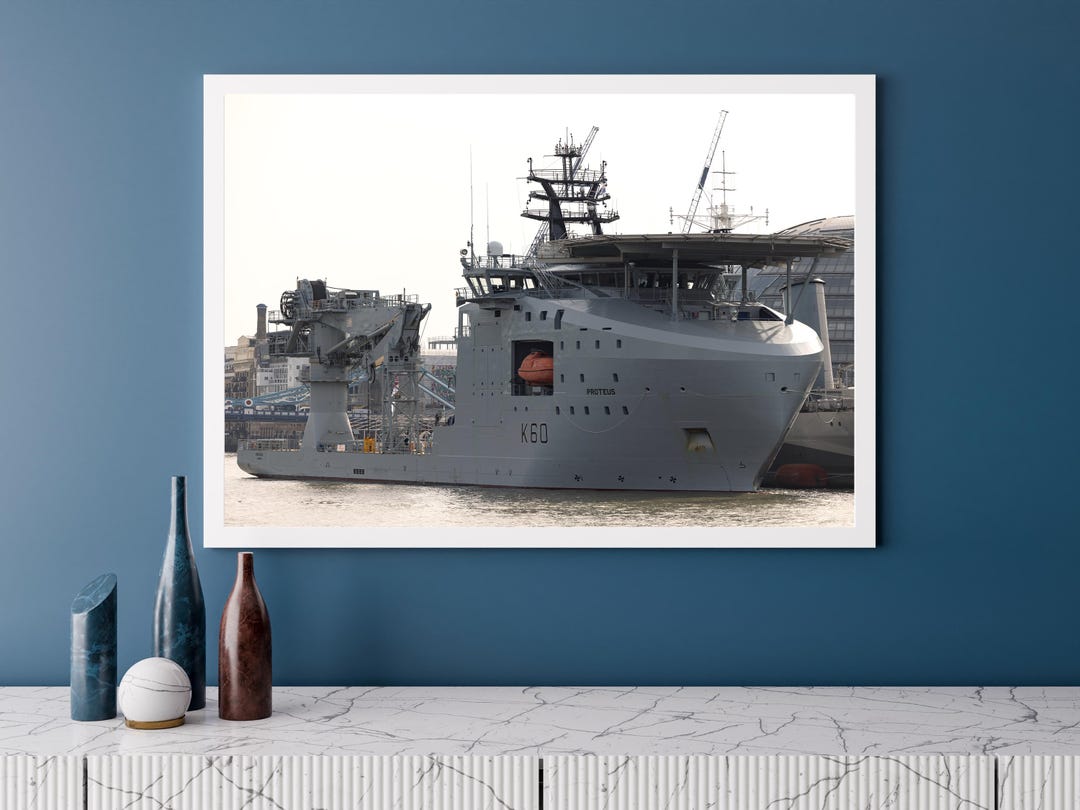 RFA Proteus K60 Ship Photo Print Military Royal Fleet Auxiliary Wall ...