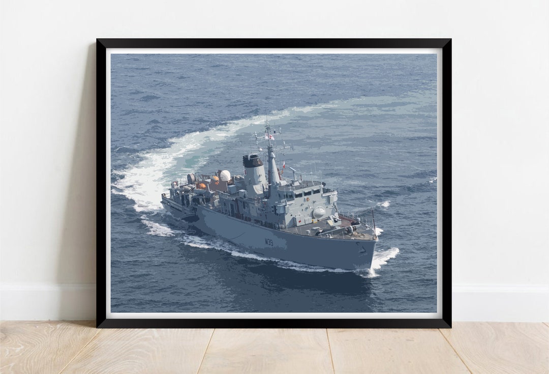 HMS Hurworth Royal Navy Hunt Class Mine Countermeasures Vessel Digital ...