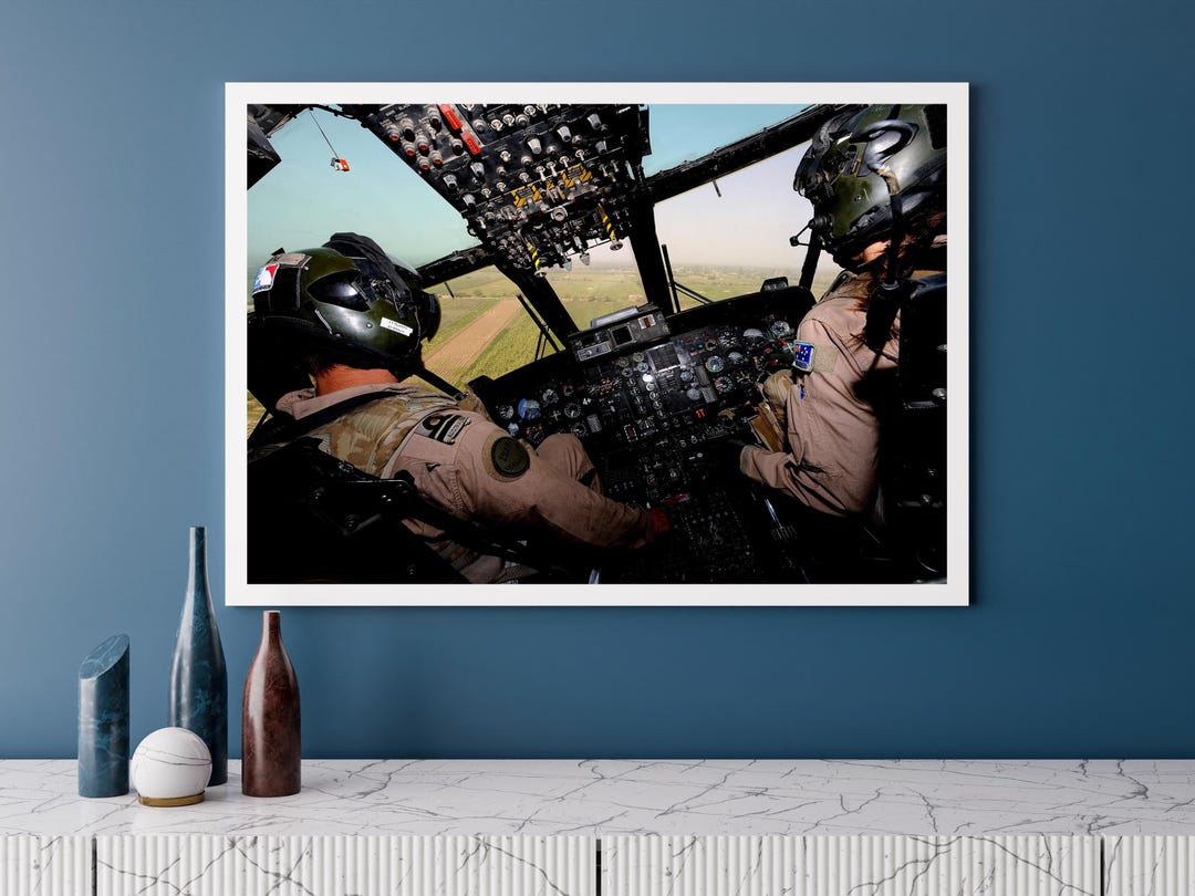 The Cockpit of a Royal Navy Merlin Helicopter | Photo Print | Military ...