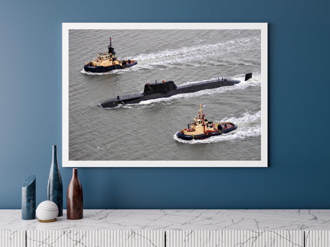 HMS Astute (S119) Astute Class Submarine With Tugs | Photo Print ...
