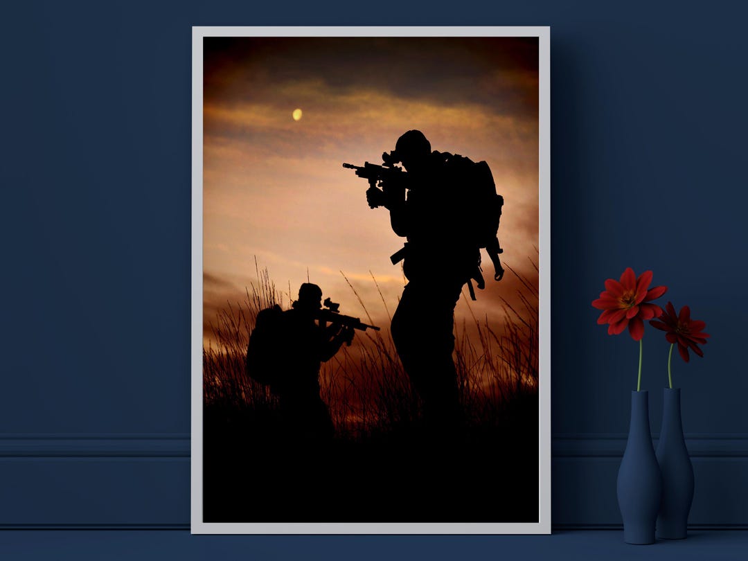 Royal Marine Commandos Silhouette | Photo Print | Military | Royal ...