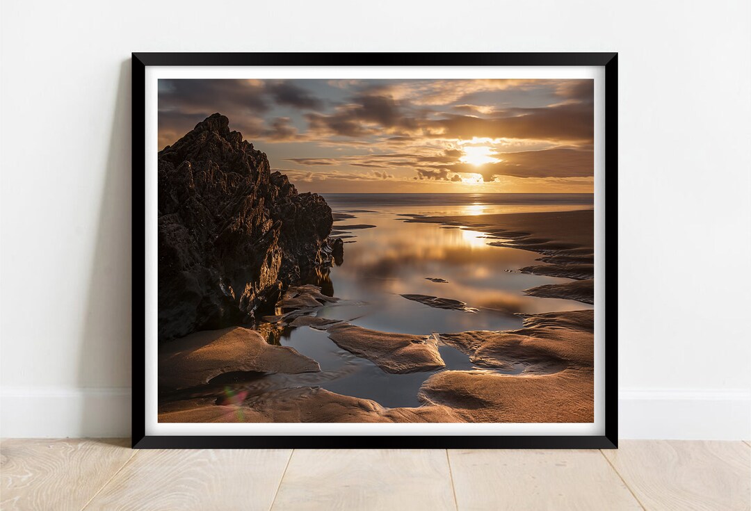 Whitsand Bay Beach Cornwall at Sunset Limited Edition Print Photography ...