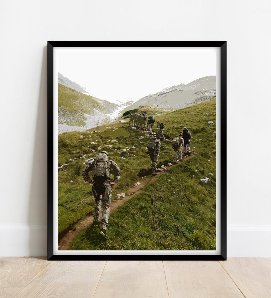 Royal Marines Einsatzkommando Yomping Militärische digitale Kunstwerk ...