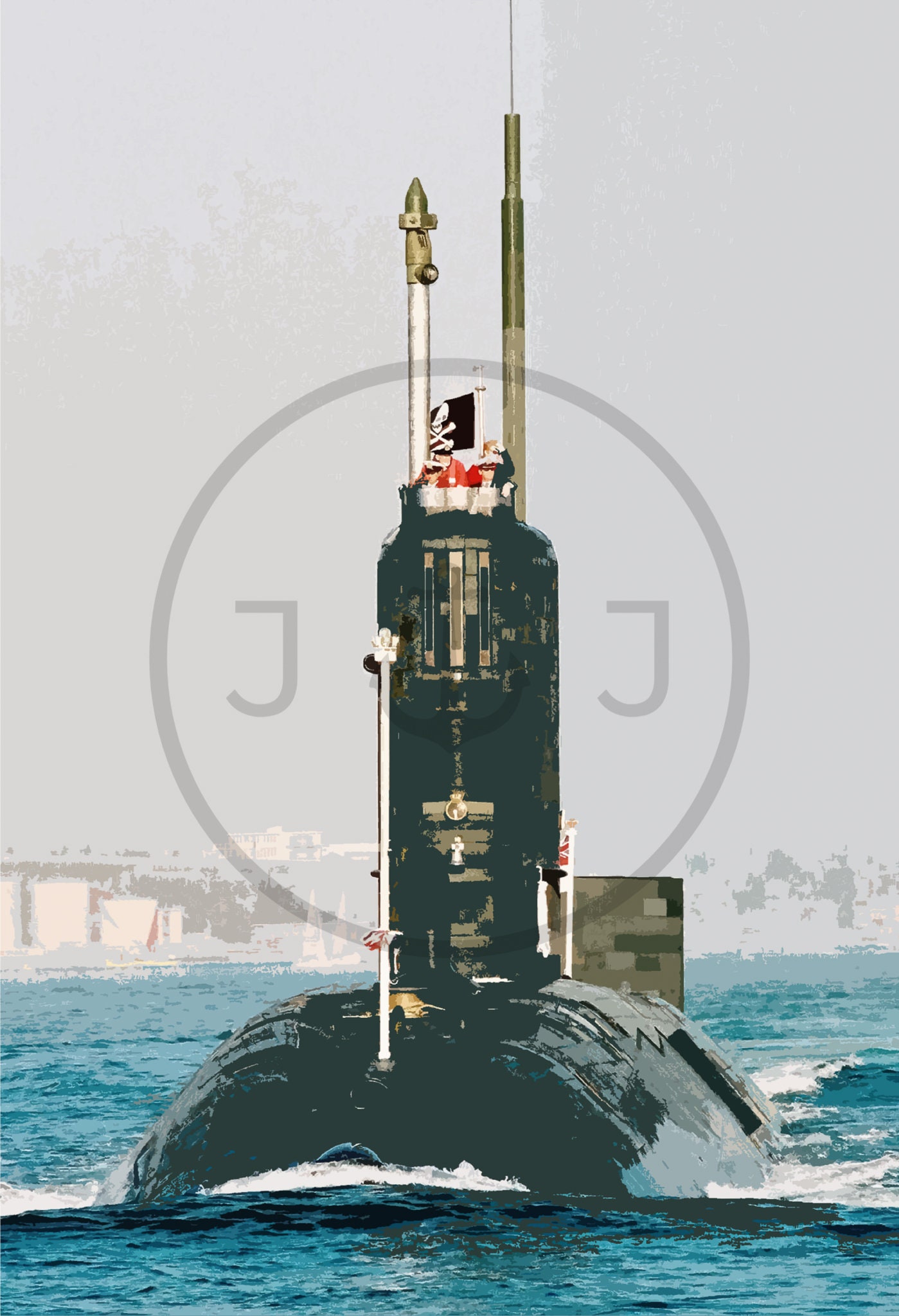 HMS Turbulent Royal Navy Trafalgar Class Submarine Digital Artwork ...