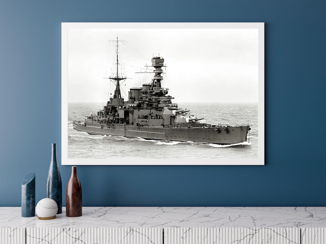 HMS Repulse Battlecruiser Photo Print: Royal Navy Warship Wall Art - Etsy