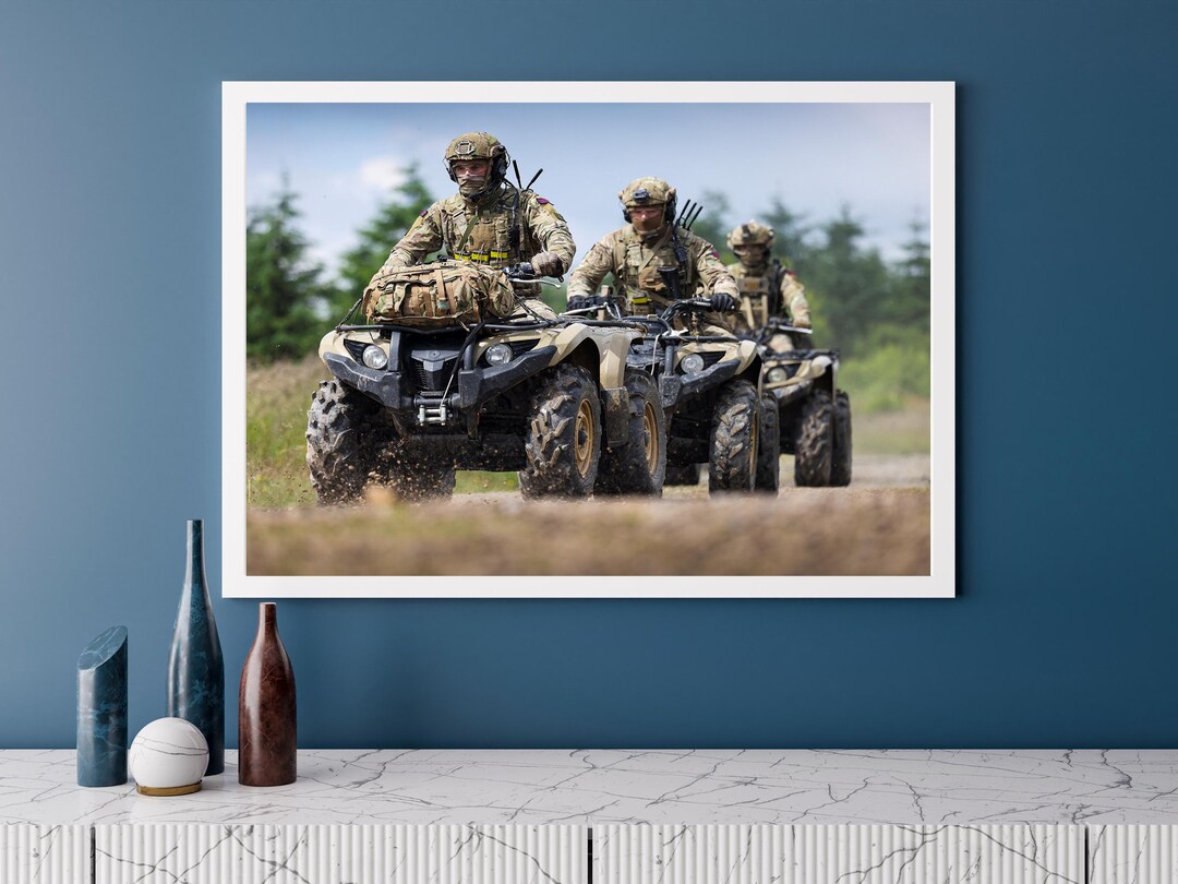 Royal Marine Commandos on Quad Bikes Photo Print Military Royal Marine ...