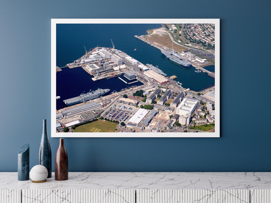 HMS Drake From Above Photo Print Military Royal Navy Shore ...