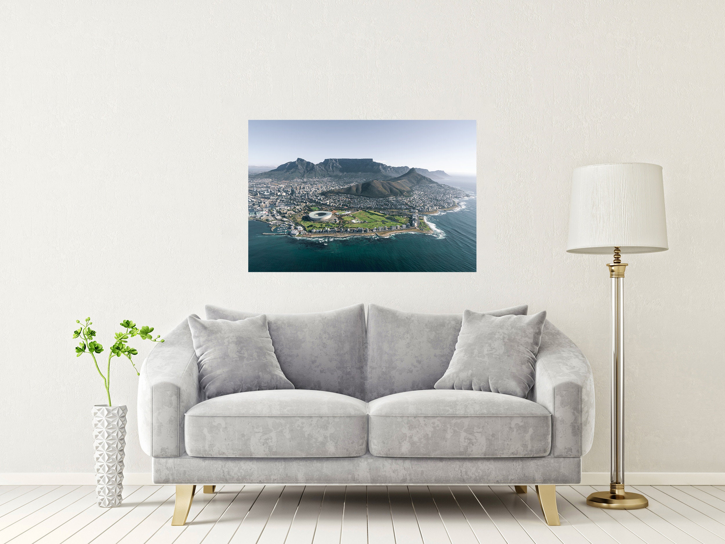 Cape Town and Table Mountain From Above Limited Edition Print ...
