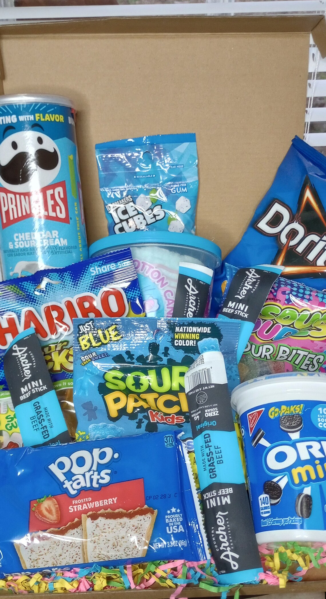 Blue Theme Snack Pack Gift Box, Gift Set, Care Package, College ...
