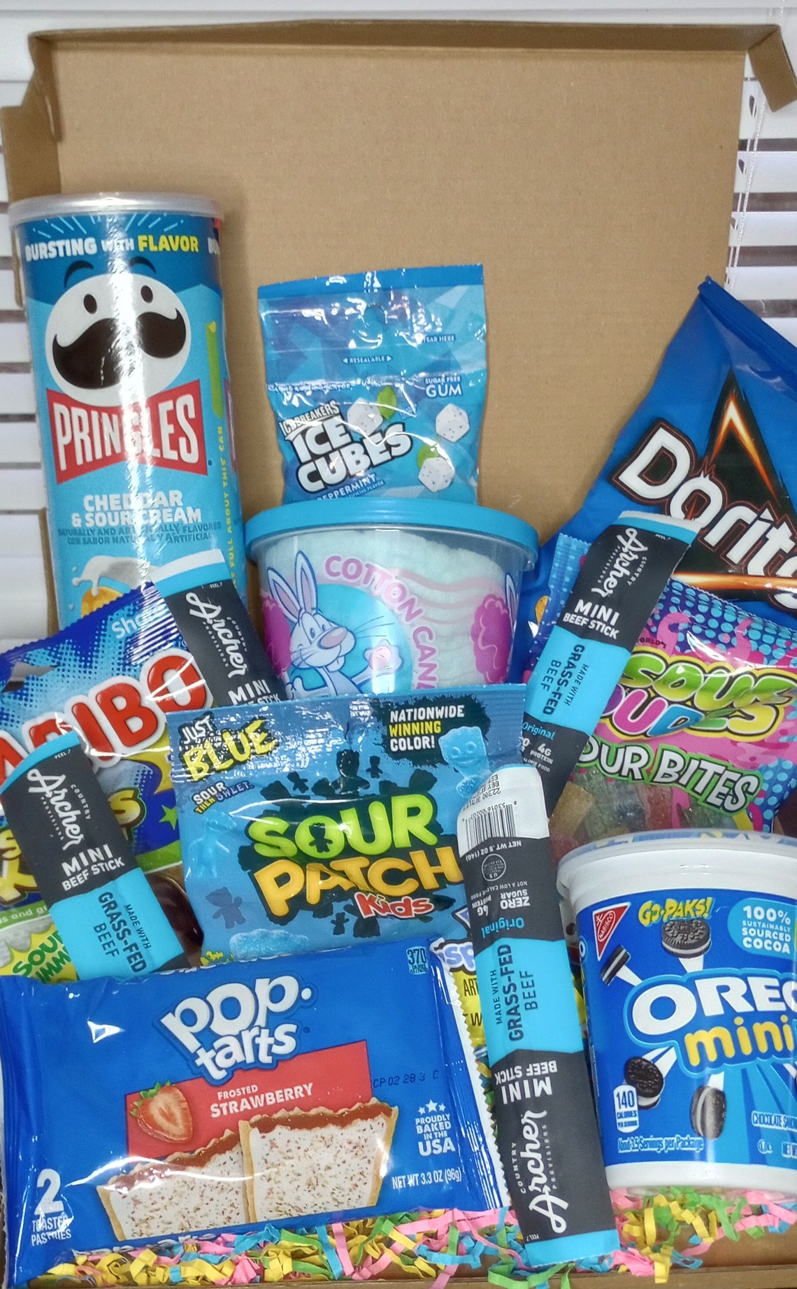 Blue Theme Snack Pack Gift Box, Gift Set, Care Package, College ...