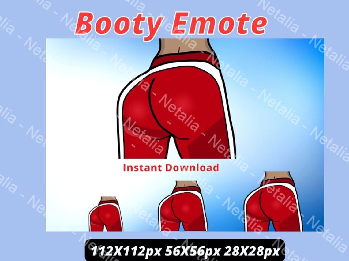 Thick Booty Emote Booty Emote Twitch Emote Discord Emote Etsy