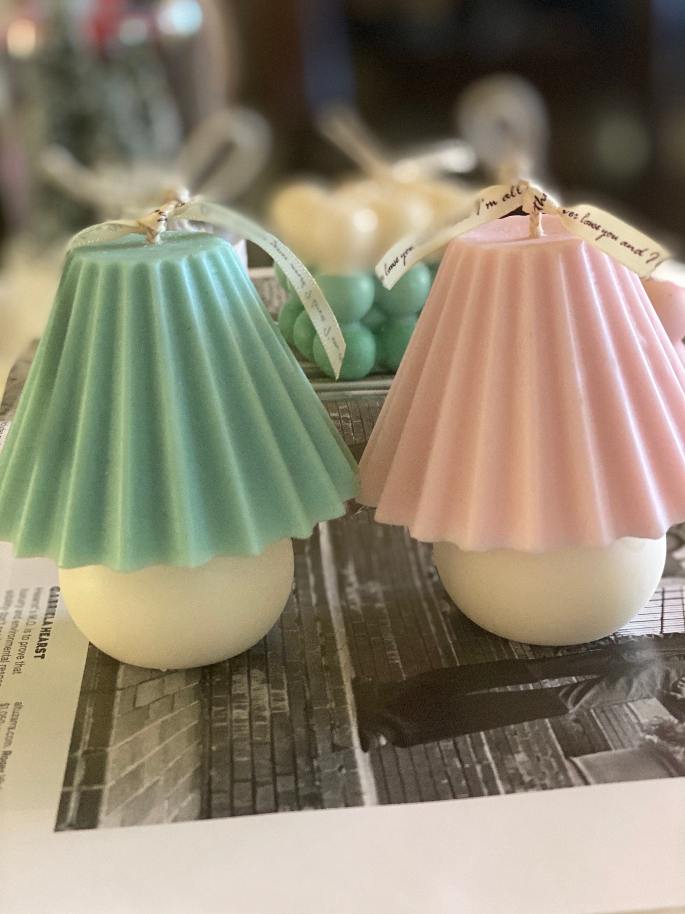 Lamp candle / Cube candle / soy candle | Etsy