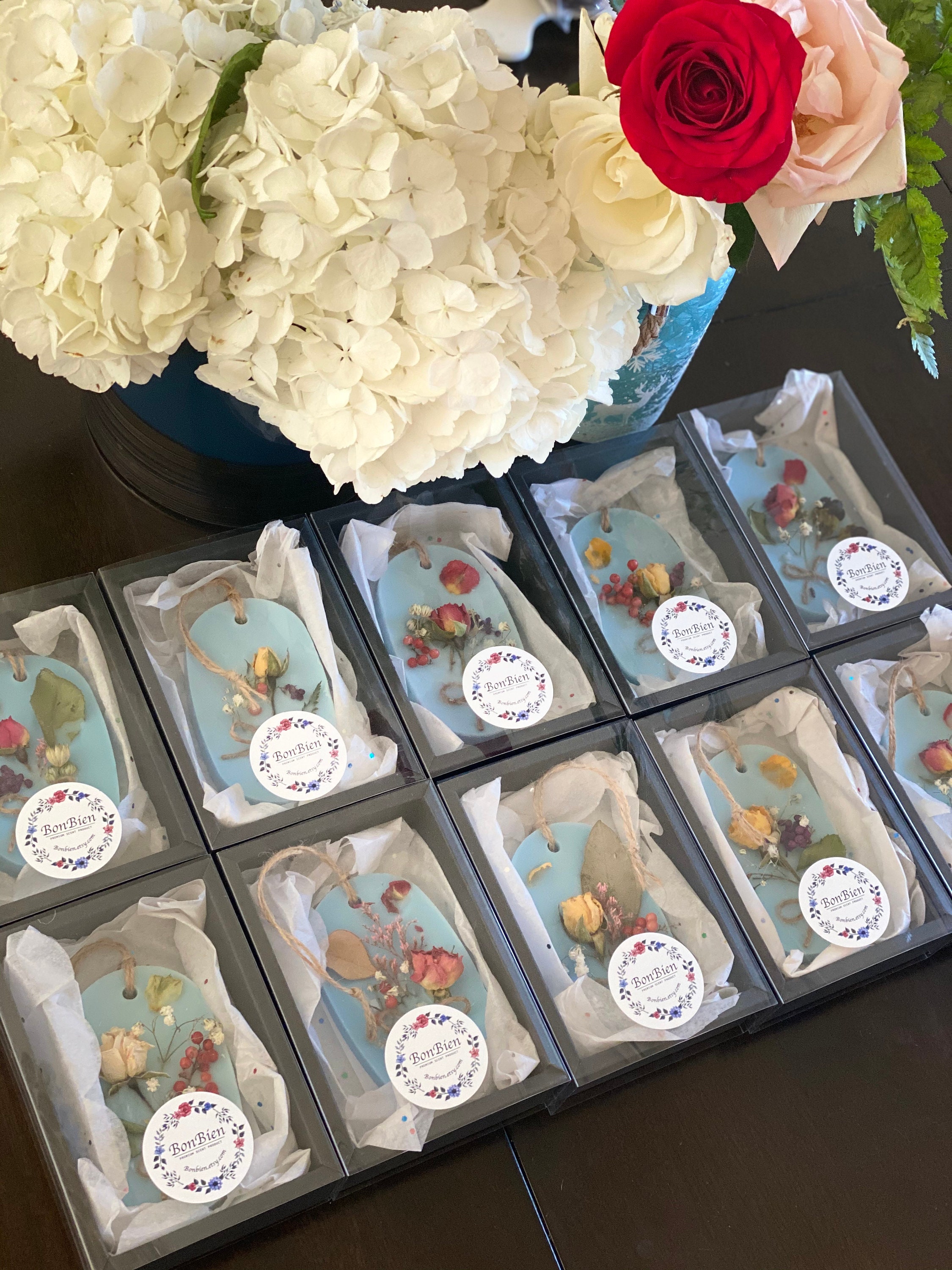 Dried Flower Scented Wax Tablet // Scented Sachets - Etsy